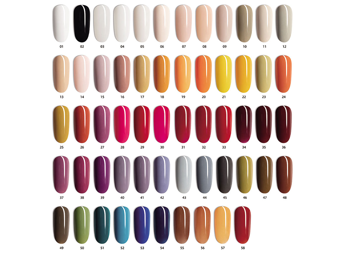 Nail Art Gel Color Chart | Mobray Gel